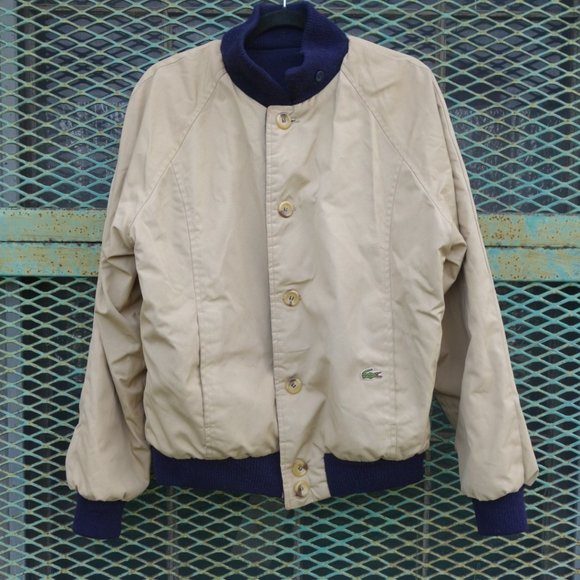 Lacoste | Jackets & Coats | Vintage 8s Lacoste Reversible Alligator Tan ...